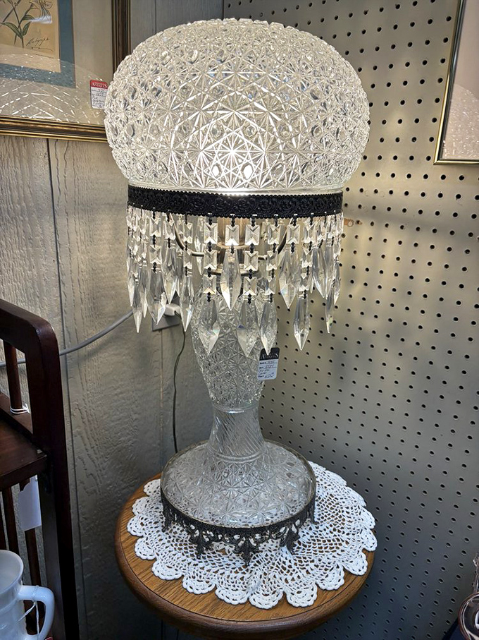 This crystal lamp isn't just illumination &ndash; it's conversation-starting, room-transforming evidence that your grandparents had impeccable taste after all.