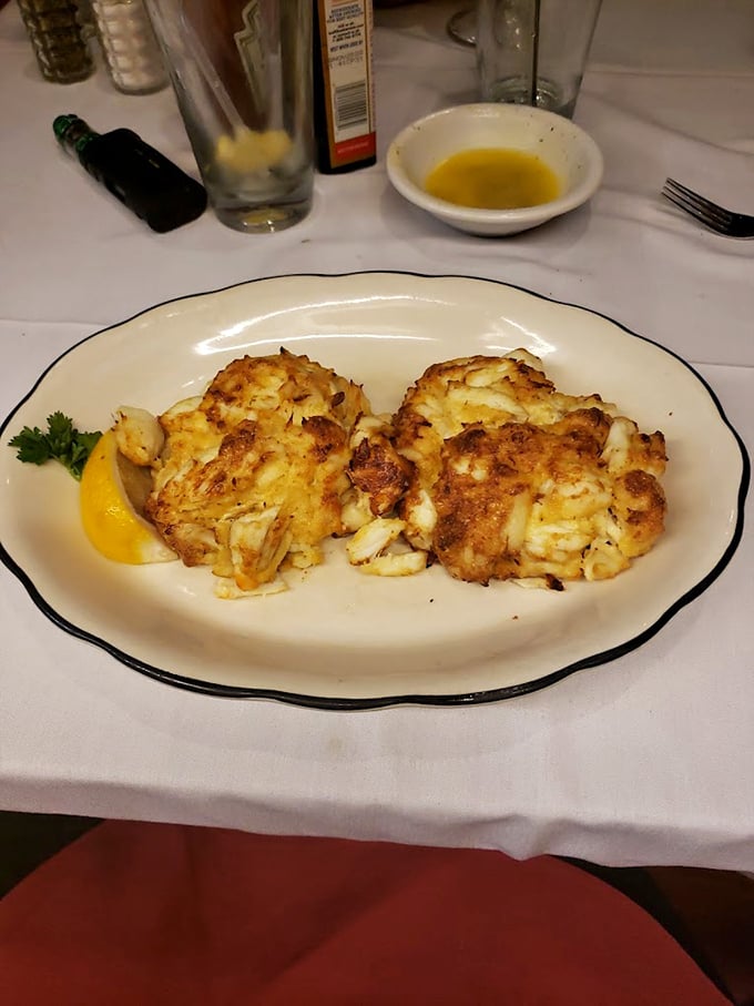 Maryland's crab cakes should be mostly crab, barely bound, and golden-brown&mdash;these check all boxes while adding "impossible to forget" to the list.
