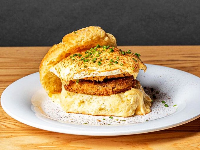 The Crab Benny transforms morning dining into an elegant affair without the stuffy attitude attached.