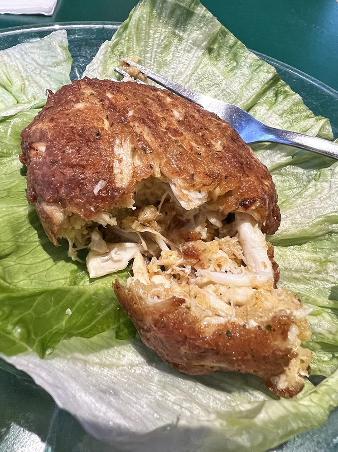 The legendary crab cake&mdash;almost entirely lump meat with minimal filler&mdash;sits like edible Baltimore history on a bed of lettuce, waiting to change your life.