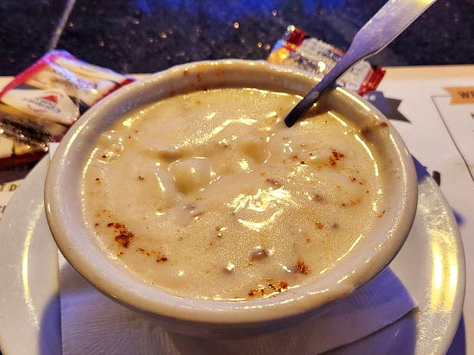 Cream of crab soup that's practically a religious experience&mdash;velvety, rich, and studded with sweet crab meat. Spoons have been known to disappear in this bowl.