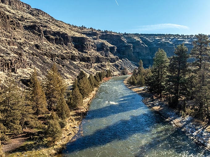 The Crooked River winds through landscapes that belong on nature calendars.