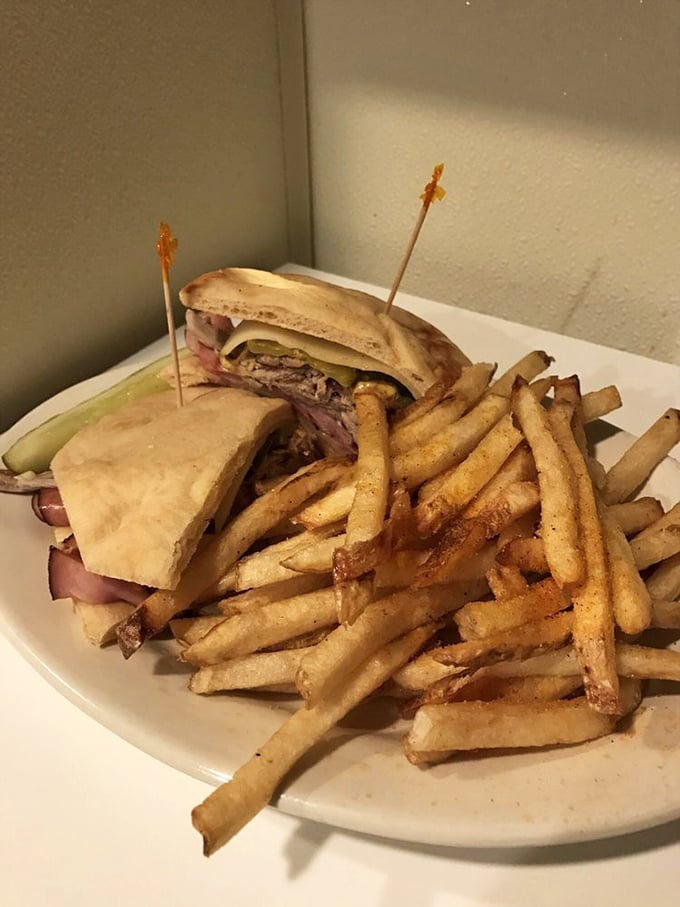 This Cuban sandwich isn't just a meal, it's a structural engineering marvel with layers of flavor held together by perfectly toasted bread.