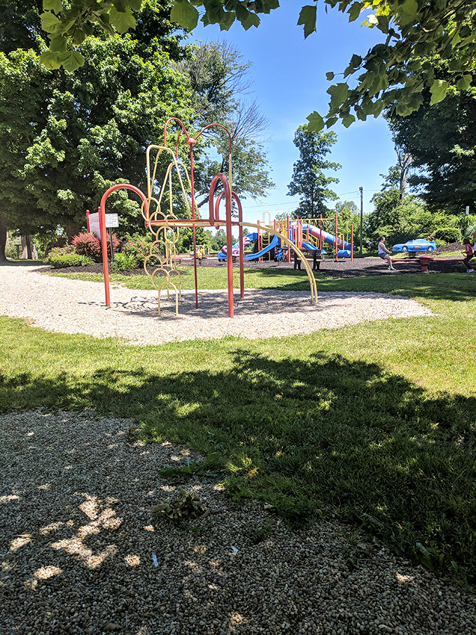 Playground equipment that won't update its software every three days. Greensburg parks provide old-school fun without requiring a single password.