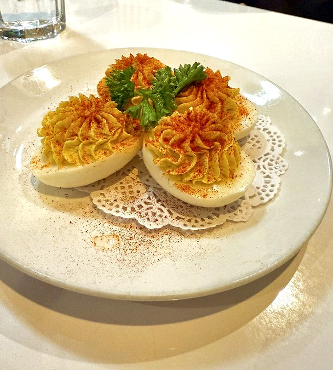These aren't your grandmother's deviled eggs—unless your grandmother was a culinary genius with a flair for presentation and perfect piping technique.