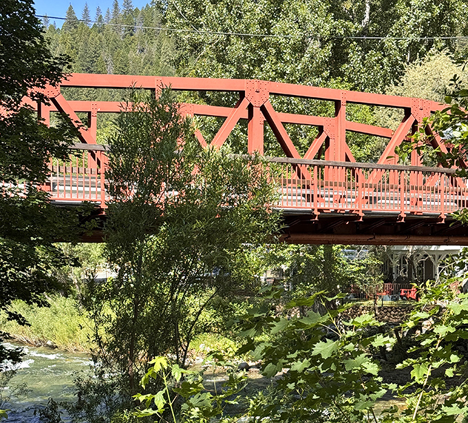 This isn't just any bridge &ndash; it's Downieville's connection to both sides of its story, spanning the river that shaped the town's destiny.