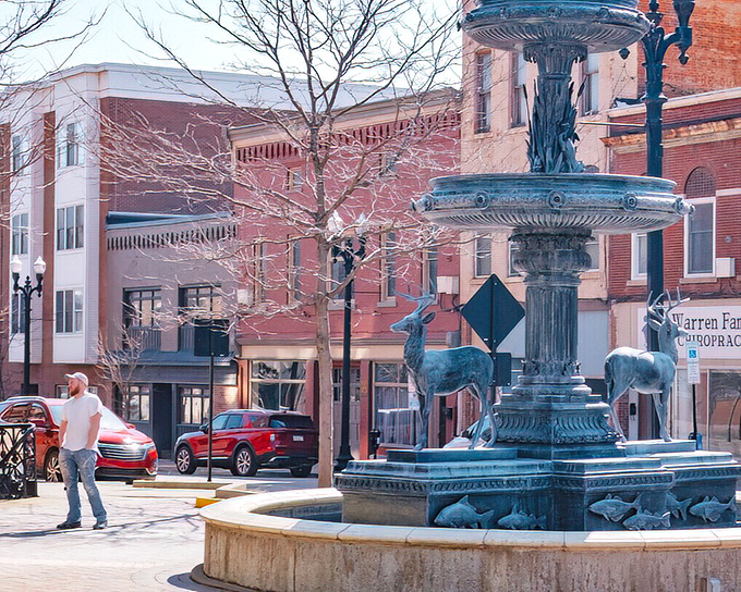 That ornate fountain isn't just decorative &ndash; it's a testament to an era when public spaces were designed with both beauty and community gathering in mind.