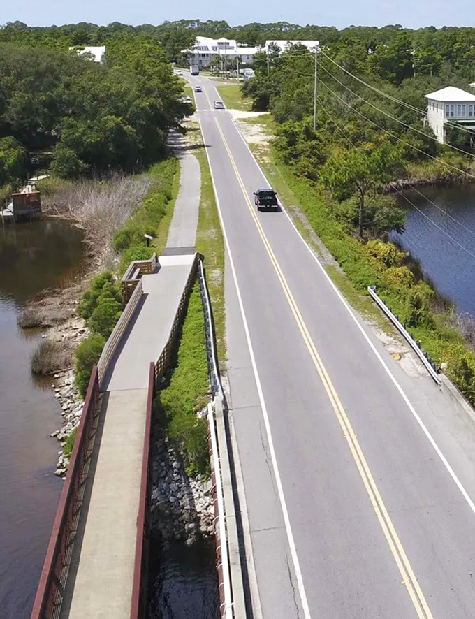 The road less traveled sometimes means crossing between freshwater and saltwater worlds. 30A's bridges connect more than just shorelines.