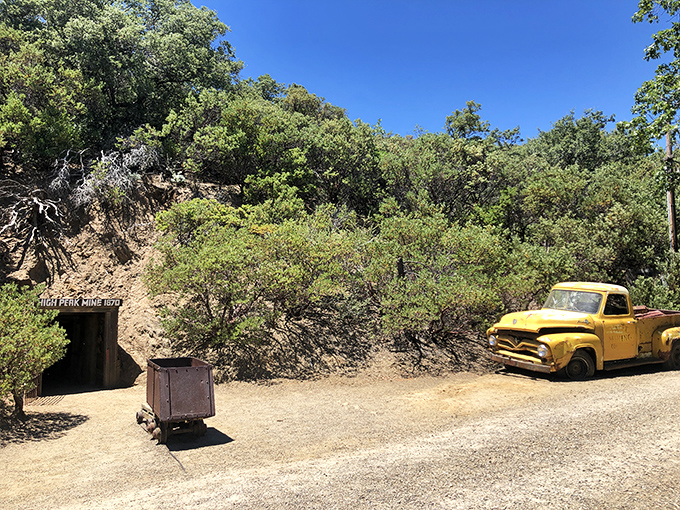 This vintage yellow truck parked outside Eagle Mining Co. hasn't hauled gold in decades, but it's worth its weight in Instagram likes.