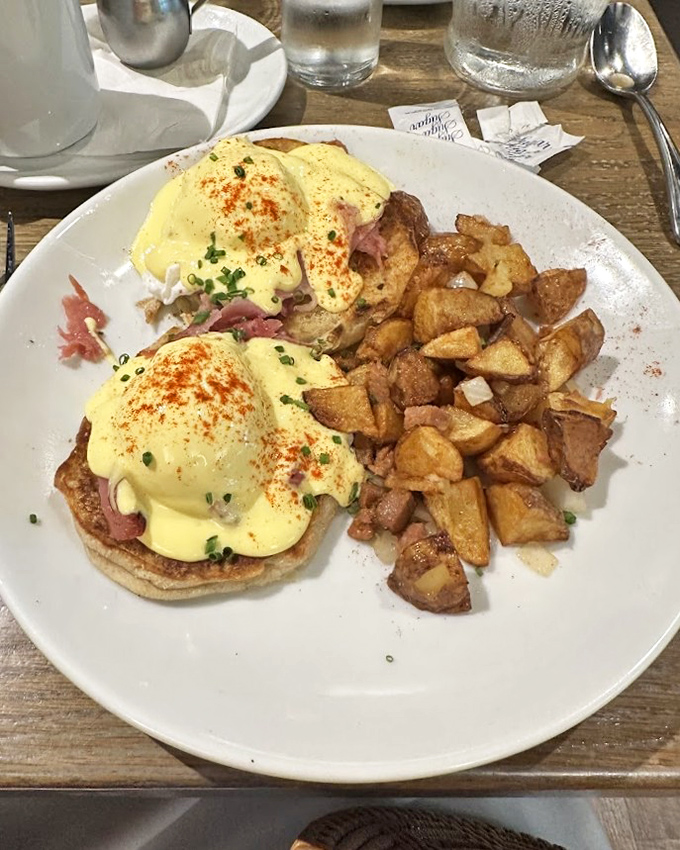 Eggs Benedict that would make a French chef weep with joy. Those home fries aren't just a side dish &ndash; they're a supporting actor deserving an Oscar.