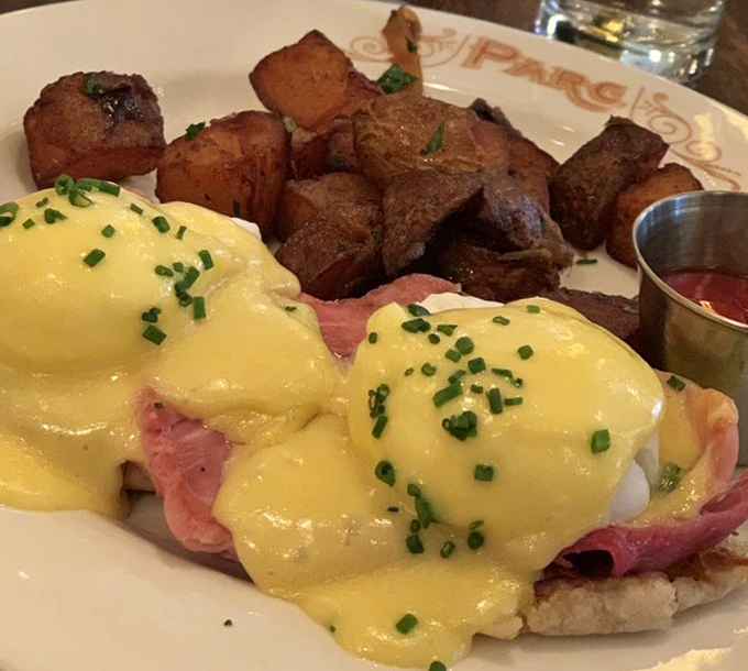 Eggs Benedict done the Parc way &ndash; a hollandaise so sunny it could brighten even the gloomiest Philadelphia morning.