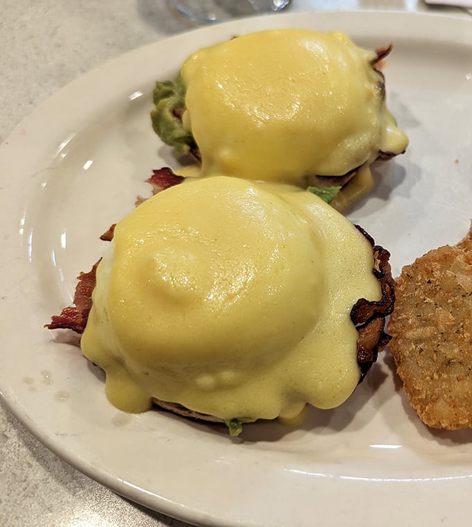 Eggs Benedict done right is like finding the perfect pair of comfortable shoes&mdash;rare, wonderful, and worth showing off. That hollandaise looks like liquid sunshine.