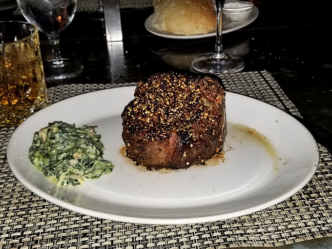 This filet mignon stands tall and proud, like the beef equivalent of winning an Olympic gold medal. Perfection has a new definition.