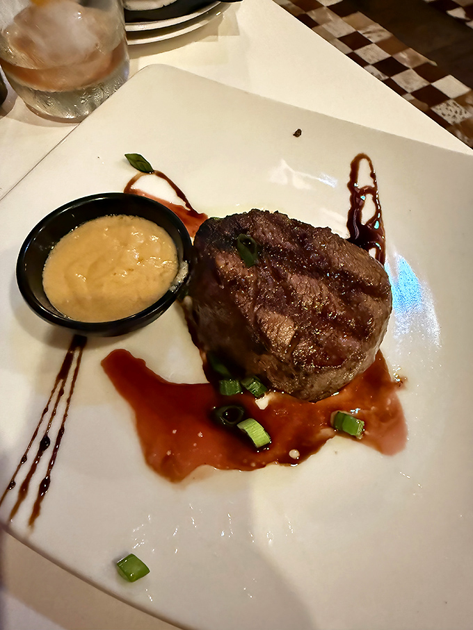 This filet mignon isn't just cooked&mdash;it's been sweet-talked to perfection, resting in a pool of sauce that you'll want to collect with a spoon.