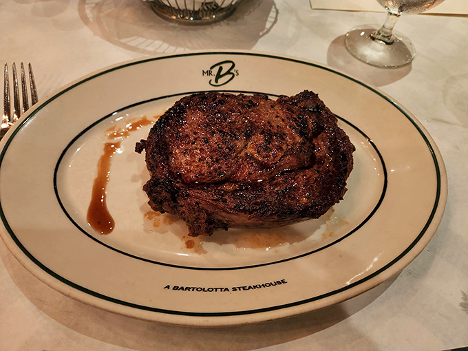 This isn't just a filet mignon; it's a masterclass in the art of beef. The sear on this beauty would make even vegetarians do a double-take.