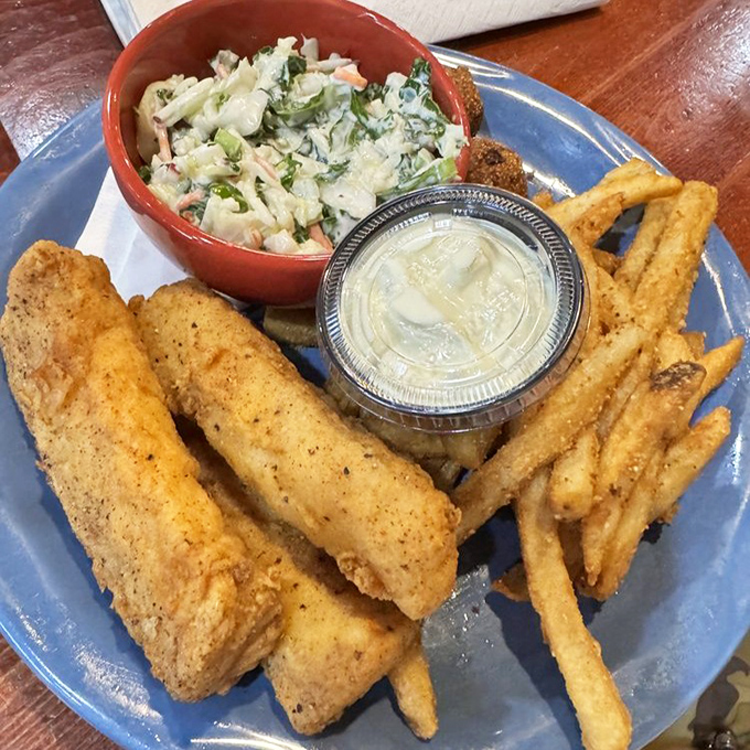 Crispy fish that would make coastal towns jealous, served with a side of "yes, we know we're in the desert, and we're still nailing it."