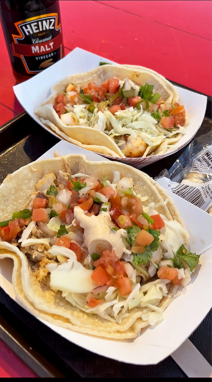 These fish tacos speak California's language fluently&mdash;fresh fish, crisp cabbage, and just enough sauce to make every bite sing.