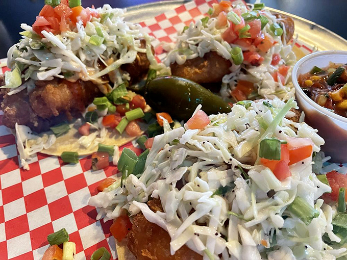 Taco Tuesday reimagined! These crispy morsels topped with fresh slaw create that perfect textural symphony that makes you want to applaud between bites.