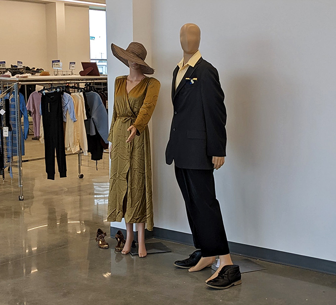 These mannequins are dressed better than most wedding guests. Formal attire waiting for its next special occasion&mdash;at a fraction of department store prices.