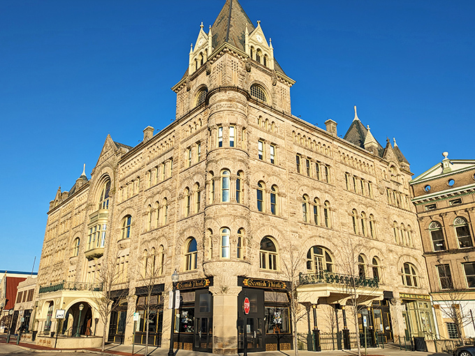 Fort Piqua Plaza stands like a limestone castle in the middle of Ohio&mdash;proof that small towns can have architectural swagger too.