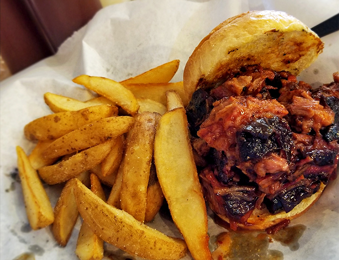 Golden fries that actually taste like potatoes, imagine that! A worthy sidekick to any BBQ adventure.