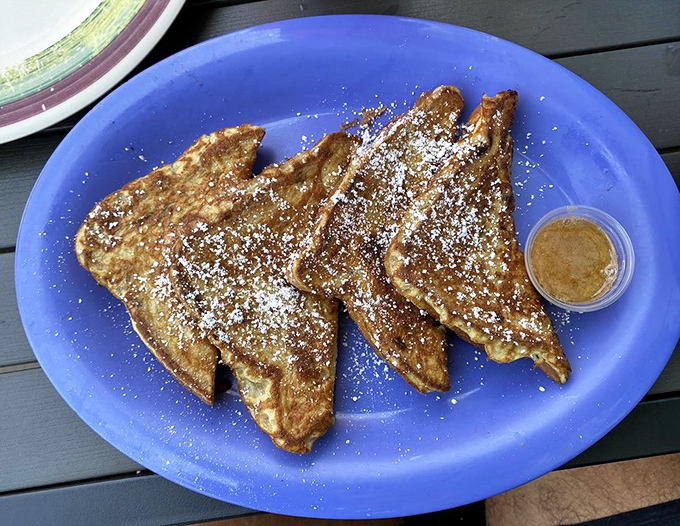 French toast that makes you question your life choices&mdash;why haven't you been eating this every morning? Dusted with powdered sugar and pure joy.