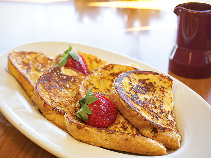 French toast that's achieved the golden-brown perfection we all attempt at home but secretly know requires diner magic to achieve.
