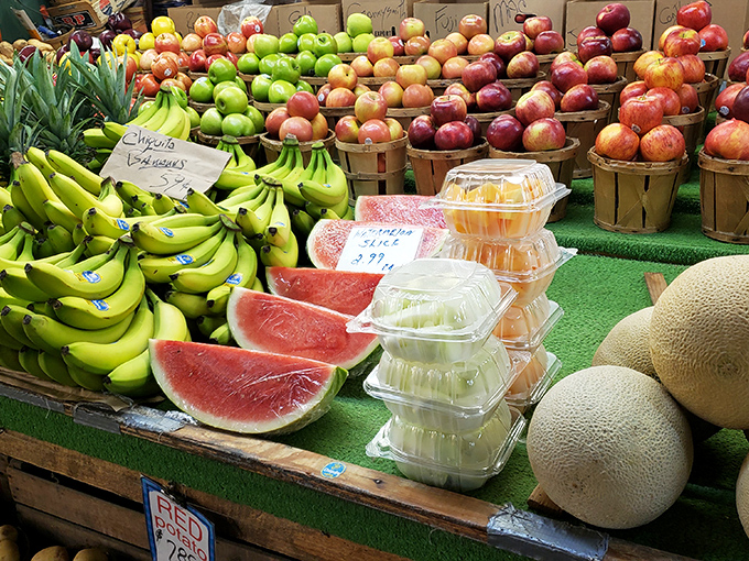 Farm-fresh abundance overflows in wooden baskets, proving Pennsylvania's agricultural heritage tastes as good as advertised.