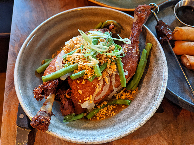 This whole roasted chicken looks like it just won the Philippine lottery of flavor and presentation.