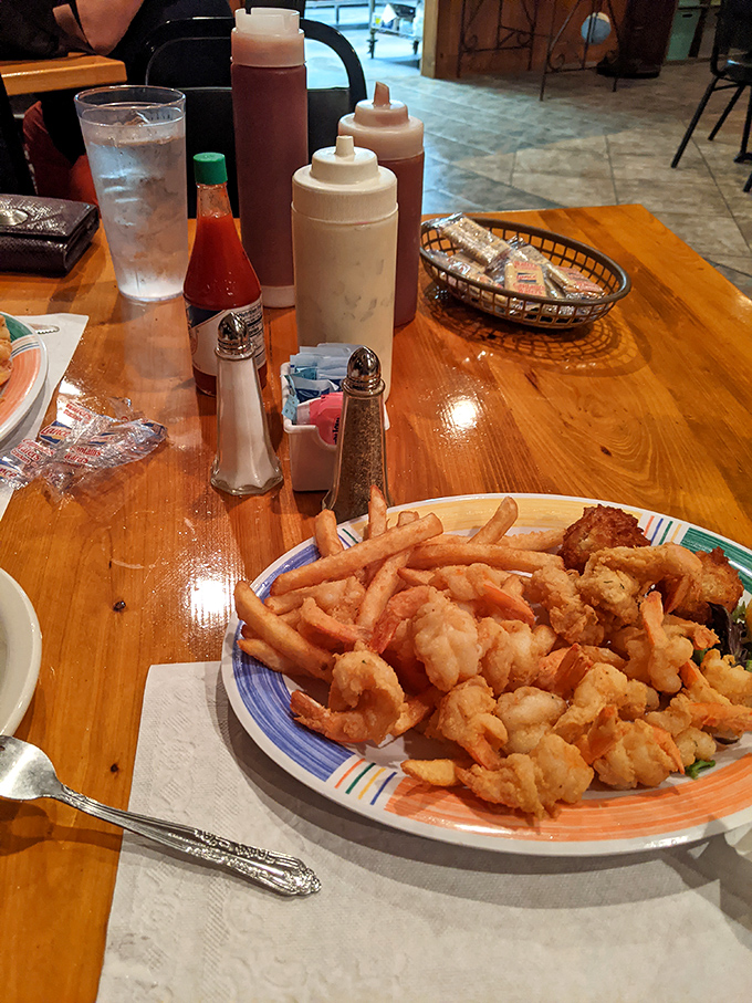 Golden-fried shrimp and crispy fries&mdash;proof that sometimes the simplest pleasures deliver the most profound satisfaction.