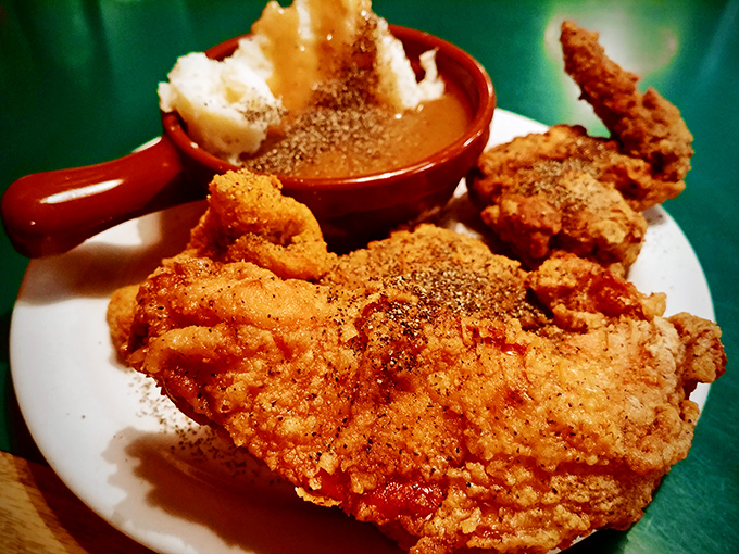 This isn't just fried chicken; it's a masterclass in crunch engineering, with seasoning that would make the Colonel himself take notes.