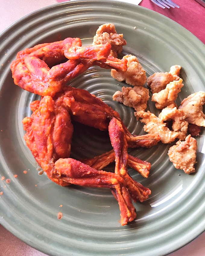 Florida meets Louisiana on this plate of crispy fried frog legs &ndash; a delicacy that's converted more skeptics than a televangelist on Sunday morning.