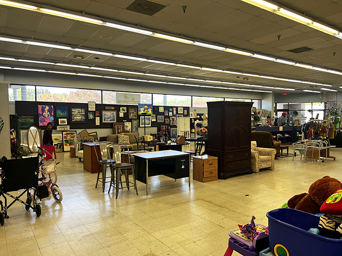 The furniture section: where mid-century meets last-Tuesday, and every piece is auditioning for a role in your living room's ensemble cast.