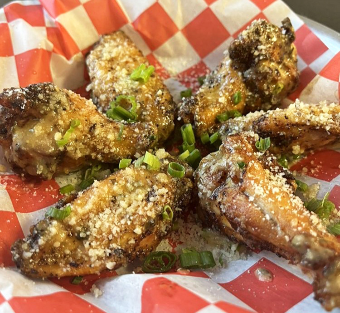 These aren't just wings; they're flavor vehicles dusted with parmesan and herbs that'll make you question why you ever settled for buffalo sauce.