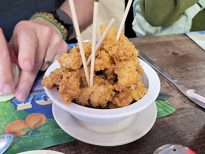 These golden-brown gator bites aren't just a novelty for tourists&mdash;they're a legitimate delicacy that answers the age-old question: "What does alligator taste like?" Delicious, that's what.