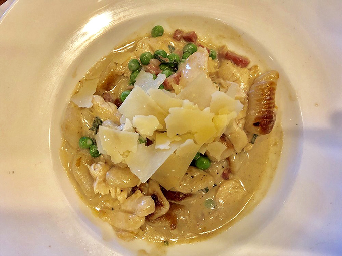 This creamy risotto doesn't just sit on the plate &ndash; it beckons. Those shavings of Parmesan are like snowflakes of happiness melting into comfort food perfection.