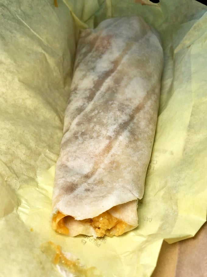 This burrito isn't just wrapped, it's embraced by a perfectly griddled tortilla&mdash;the kind that makes you pause before the first heavenly bite.