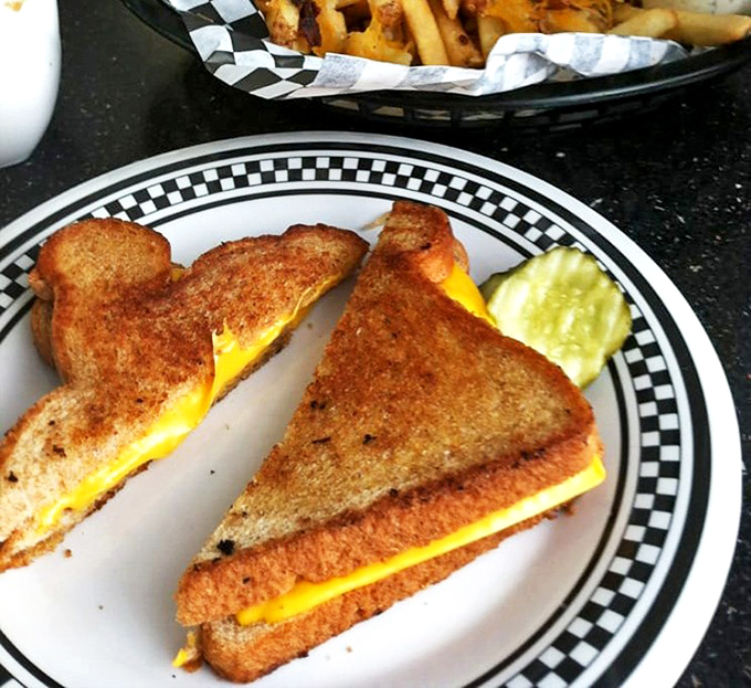 The humble grilled cheese gets the royal treatment here&mdash;perfectly golden with that telltale cheese pull that would make any comfort food enthusiast weak at the knees.