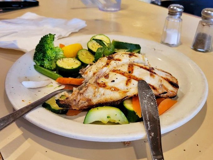 Simple perfection on a plate &ndash; this grilled fish with fresh vegetables proves that sometimes less truly is more.