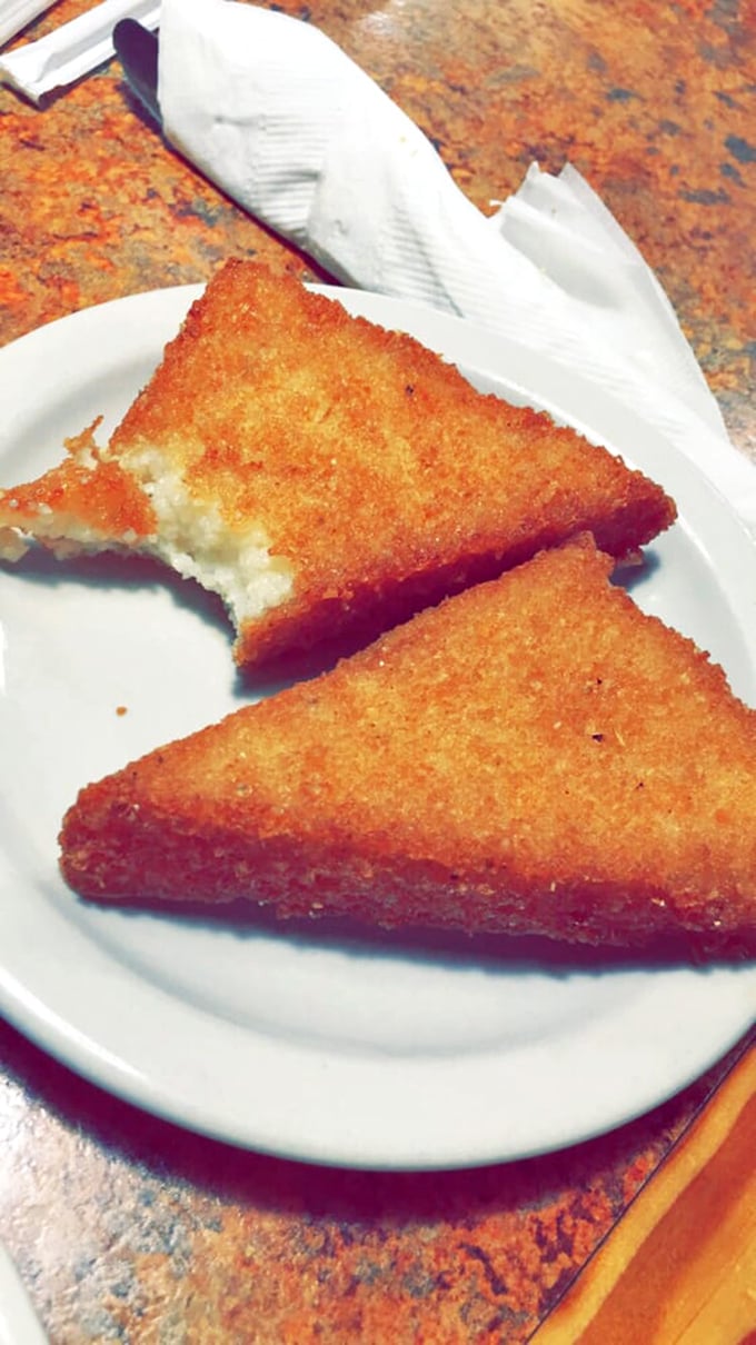 Golden-fried grit cakes that make you wonder why anyone would ever eat grits any other way.