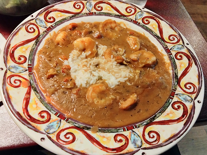 Gumbo that looks like it could tell stories of the bayou. Rice island in a sea of rich roux&mdash;this is comfort that transcends state lines.