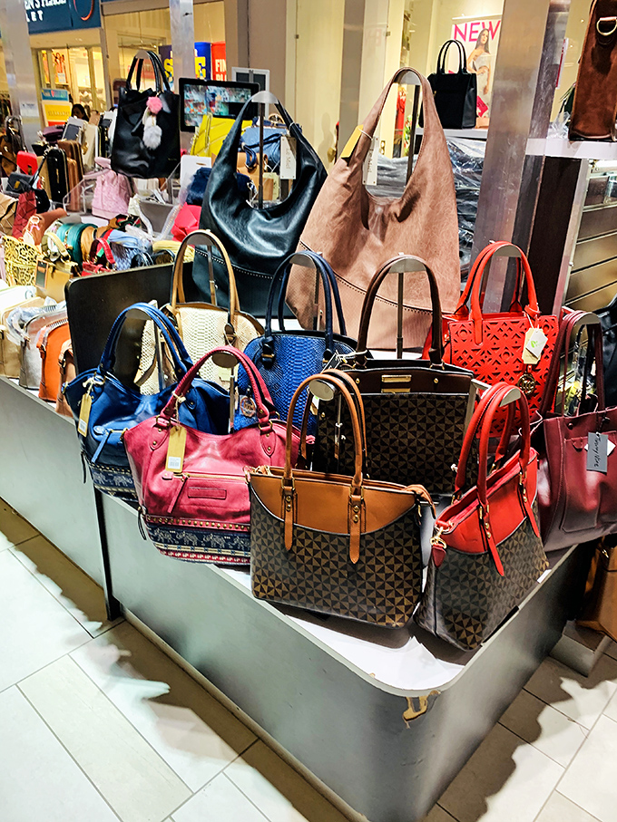 Handbag paradise where your wallet ironically empties itself to fill a new designer purse. The circle of shopping life.
