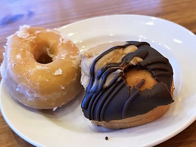 These donuts aren't just fried dough – they're morning masterpieces that make you question why you ever settled for chain bakery alternatives.