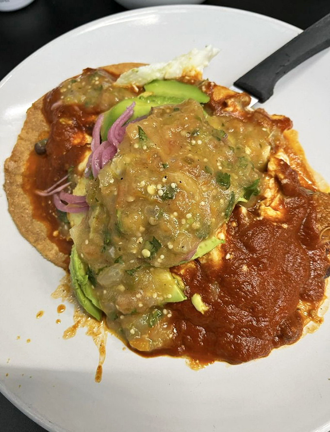 Layers of flavor collide in this Mexican-inspired breakfast masterpiece, where salsa, avocado, and eggs perform a perfect culinary tango.