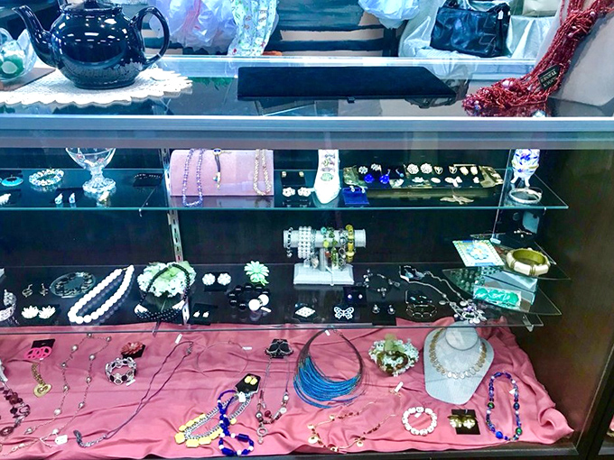 Jewelry cases sparkle with vintage and contemporary pieces&mdash;proof that someone else's "I'm over it" can become your "where did you find that?!"