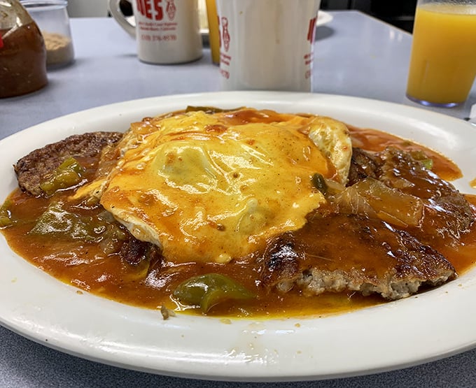 The John Wayne Special doesn't ask permission to be delicious&mdash;it commands your plate with eggs, steak, and a sauce that could make a cowboy weep.