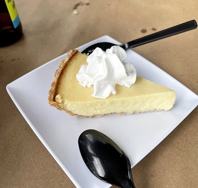 Key Lime pie that hits that perfect sweet-tart balance. The whipped cream isn't just a garnish&mdash;it's essential diplomatic relations between sweet and sour.