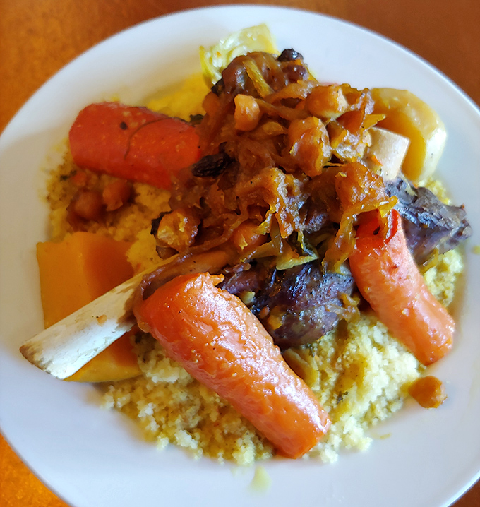 This lamb couscous isn't just dinner&mdash;it's edible architecture with tender meat, vibrant carrots, and fluffy grains forming a delicious foundation for flavor exploration.