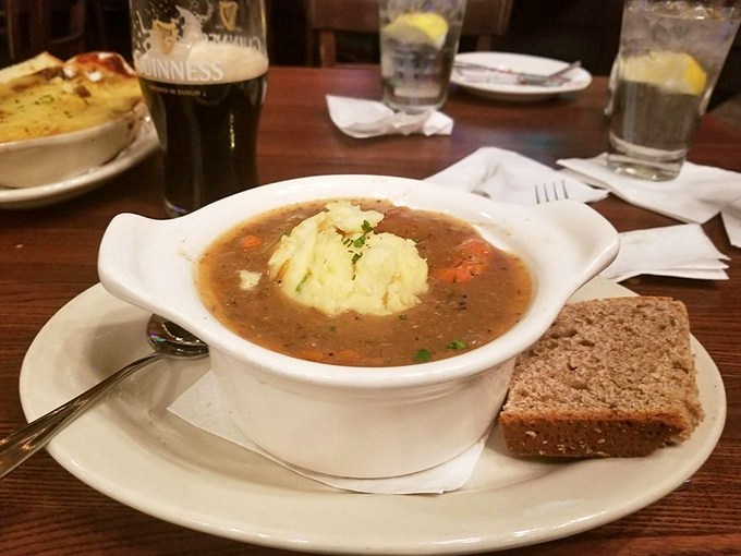A hearty lamb stew crowned with a cloud of mashed potatoes &ndash; the kind of dish that makes rainy days something to look forward to.