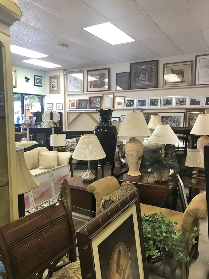 The lamp section glows with potential&mdash;each one waiting to literally brighten someone's day at a fraction of retail prices.